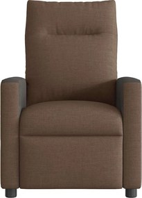 Elektrické masážní polohovací křeslo hnědé textil 3324048