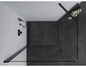 Mexen Pretoria sprchový kout 80x90cm, 6mm sklo, černý profil-čiré sklo, 852-080-090-70-00