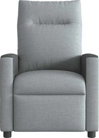 Elektrické masážní polohovací křeslo světle šedé textil 3324045