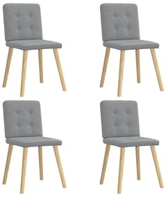 Jídelní židle 4 ks světle šedé textil 3315168