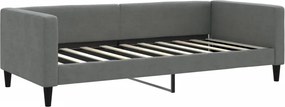 Válenda s přistýlkou tmavě šedá 90 x 190 cm textil 3196589