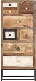 Komoda se zásuvkami 45 x 30 x 105 cm masivní recyklované dřevo 286508