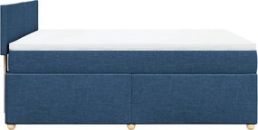 Box spring postel s matrací modrá 140x200 cm textil 3289002