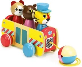 Vilac Tahací autobus se zvířátky / od 12 měsíců