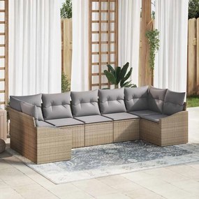 Set pohovek 7 ks Béžová polyratan 3346870