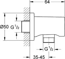 Grohe - Nástěnné kolínko, kartáčovaný Warm Sunset