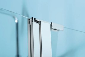 Polysan Polysan, ZOOM LINE čtvrtkruhová sprchová zástěna 900x900mm, čiré sklo, levá, ZL2615L