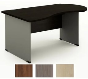 Kancelářský stůl Berlín levý - rozměr 140x80 cm - dřevěná podnož - 3D2140