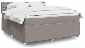 Box spring postel s matrací taupe 180x200 cm textil 3287165
