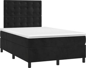 Box spring postel s matrací černá 120 x 200 cm samet 3143255