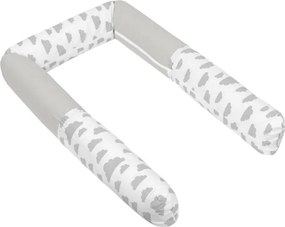 Bellatex Mantinel do dětské postýlky - VÁLEC Šedá,Bílá 12x240 cm, (průměr)
