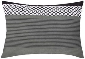XPOSE® Bavlněný povlak na polštář VLADIMÍRA - černý/šedý 70x90 cm