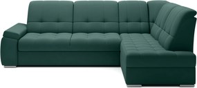 Eltap Rohová sedací souprava Sado Materiál a barva potahu: Lukso 39 - tmavě zelená, Orientace: pravá