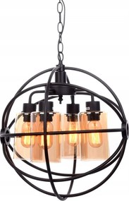 Závěsná lampa Lumina Deco LDP-11509-4-BK Stradi
