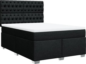 Box spring postel s matrací černá 140x200 cm textil 3292820