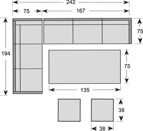 Doppler YORK zahradní sedací souprava
