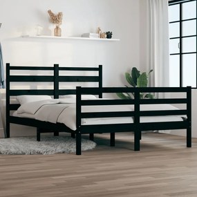 vidaXL Rám postele masivní borovice 120 x 200 cm [3103710] Barva: Černá