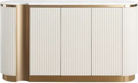 Komoda Stilig ST917 158 cm ecru/zlatá/mramor