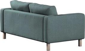 Potah na pohovku IKEA  Karlstad 2-místná, nerozkládací, krátký barva modrá látka pletený vzor