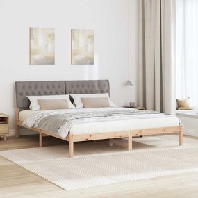 Rám postele s čalouněným čelem s čelo Hnědá 200 x 200 cm 3394381