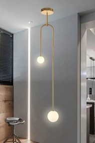 Toolight, závěsné svítidlo 2xG9 APP964-2CP, zlatá, OSW-04049
