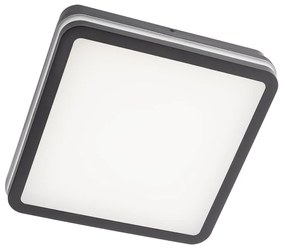 Redo 90289 Isola SMART, stropní venkovní svítidlo LED 24W 3000/4000/6500K, ovládané aplikací, antracit, rozměr 26x26cm, IP54