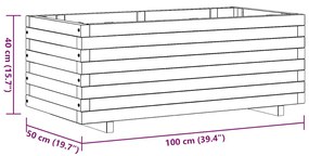 vidaXL Marketos Vyvýšený záhon 100 x 50 x 40 cm dřevo obdélníkový