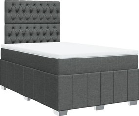 Box spring postel s matrací tmavě šedá 120x200 cm textil 3291643