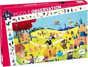 DJECO Puzzle Observation: Pohádky / 54 dílků / 61x38 cm