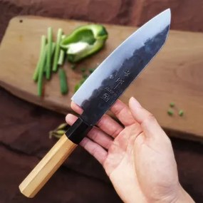 Kuchyňský Santoku nůž 7" Fangzuo ručně kovaný