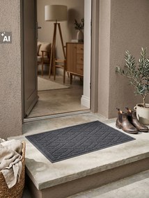 Sinsay - Vinylová rohožka s geometrickým vzorem - šedá