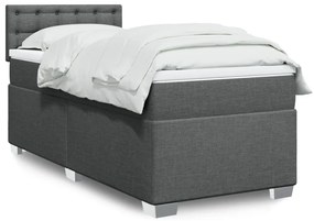 Box spring postel s matrací tmavě šedá 90x190 cm textil 3288058