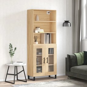 Skříň highboard dub sonoma 69,5 x 34 x 180 cm kompozitní dřevo,  3189344