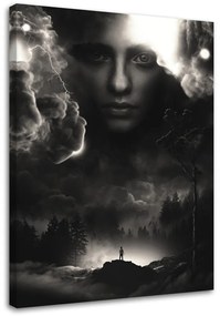 Gario Obraz na plátně Tvář ženy na obloze - Barrett Biggers Rozměry: 40 x 60 cm