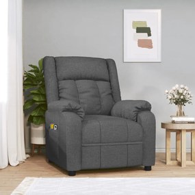 Elektrické masážní křeslo tmavě šedé textil 3143580