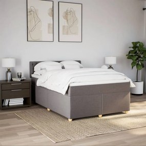 Box spring postel s matrací taupe 160x200 cm textil 3286742