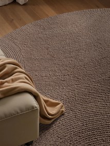 AKCIA: 200x200 (průměr) kruh cm Kusový koberec Eleni 106219 Taupe kruh, hnedá, obývacia izba, Hanse Home