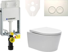 Cenově zvýhodněný závěsný WC set Geberit k zazdění + WC SAT Brevis SIKOGE1W1