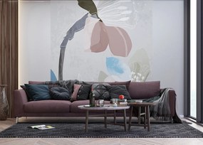 Vliesová fototapeta na zed' Malované Květy | 225 x 270 cm | DFT3P5911
