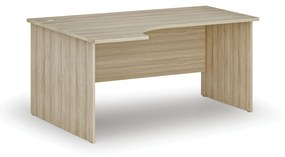 Kancelářský rohový pracovní stůl PRIMO WOOD, 1600 x 1200 mm, levý, dub přírodní