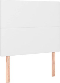 Box spring postel s matrací bílá 80 x 200 cm umělá kůže 3132346