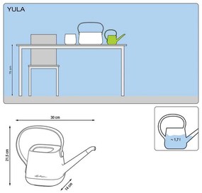 Konvička Yula 1,7 l, bílá + růžová
