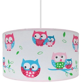LAMPDAR Dětský lustr OWLS 1xE27/60W/230V bílá SA0671