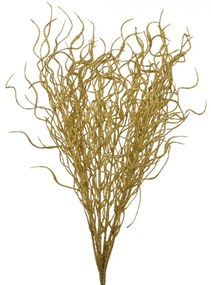 Umělá dekorace zlatá kroucená vrba – 48 cm