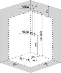 BPS-koupelny Hydromasážní box HYD-Limer 90, 90x90 bez sauny