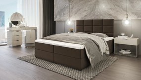 SFAB Kontinentální čalouněná postel MERCURY (140x200 cm) Barva látky: Šedá (Riviera 97)
