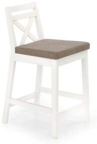 Barová židle Borys, šedá / bílá