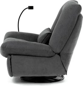 Polohovací křeslo šedé, elektrické TV-7089 GREY2