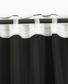 Hotový závěs BASIC s řasící páskou 140x300cm černý