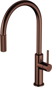 OMNIRES Switch - Dřezová baterie s výsuvnou koncovkou a filtrační funkcí, kartáčovaná měď SW9059ORB